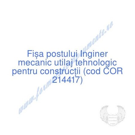 Fișa postului și Fișă de evaluare a performanțelor individuale pentru ...