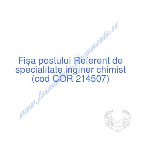 Fișa postului și Fișă de evaluare a performanțelor individuale pentru ...