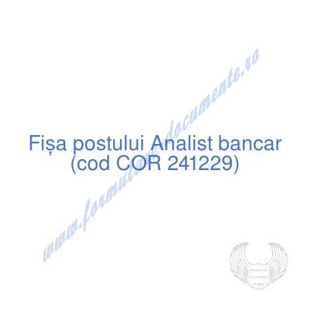 Fișa postului și Fișă de evaluare a performanțelor individuale pentru ...