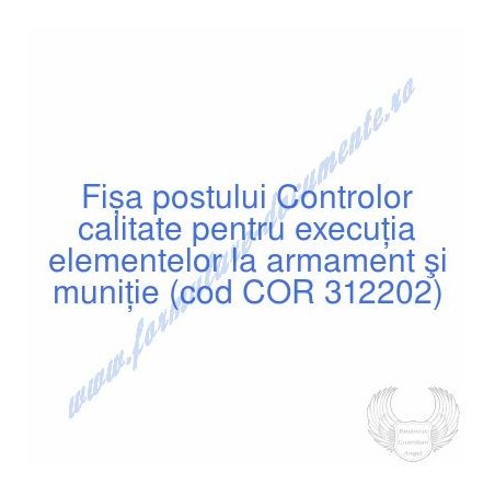 Fișa postului și Fișă de evaluare a performanțelor individuale pentru ...