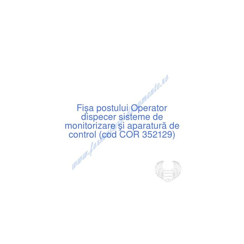 Fișa postului și Fișă de evaluare a performanțelor individuale pentru ...