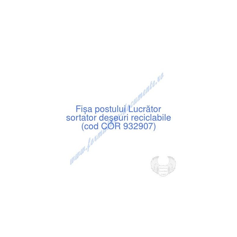 Fișa postului și Fișă de evaluare a performanțelor individuale pentru ...